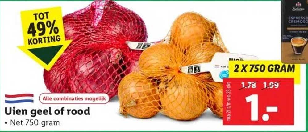 Uien Geel Of Rood aanbieding bij Lidl