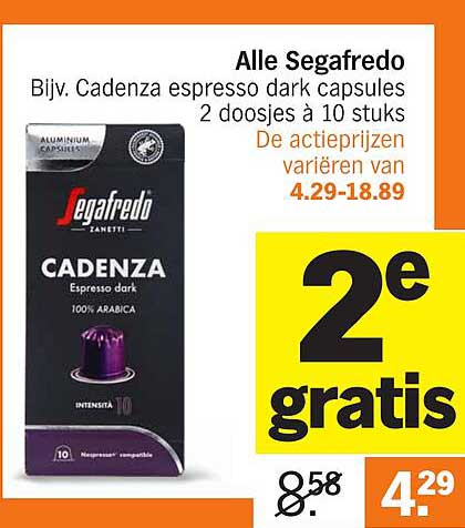 Alle Segafredo Aanbieding bij Albert Heijn - FolderFeest.nl