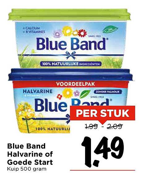 Blue Band Halvarine Of Goede Start Kuip 500 Gram Aanbieding bij Vomar ...