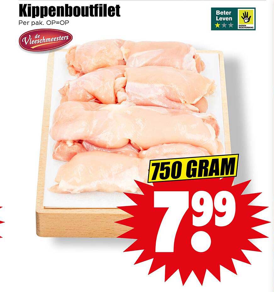 Kippenboutfilet aanbieding bij Dirk