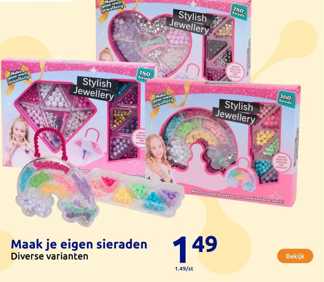 Maak Je Eigen Sieraden Aanbieding bij Action - FolderFeest.nl