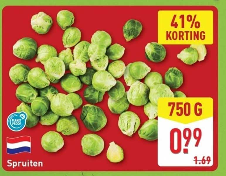 Spruiten 750 G Aanbieding bij ALDI - FolderFeest.nl
