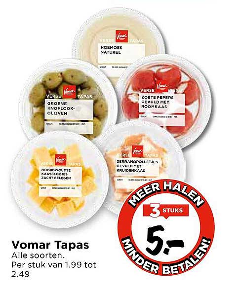 Vomar Tapas Aanbieding bij Vomar - FolderFeest.nl