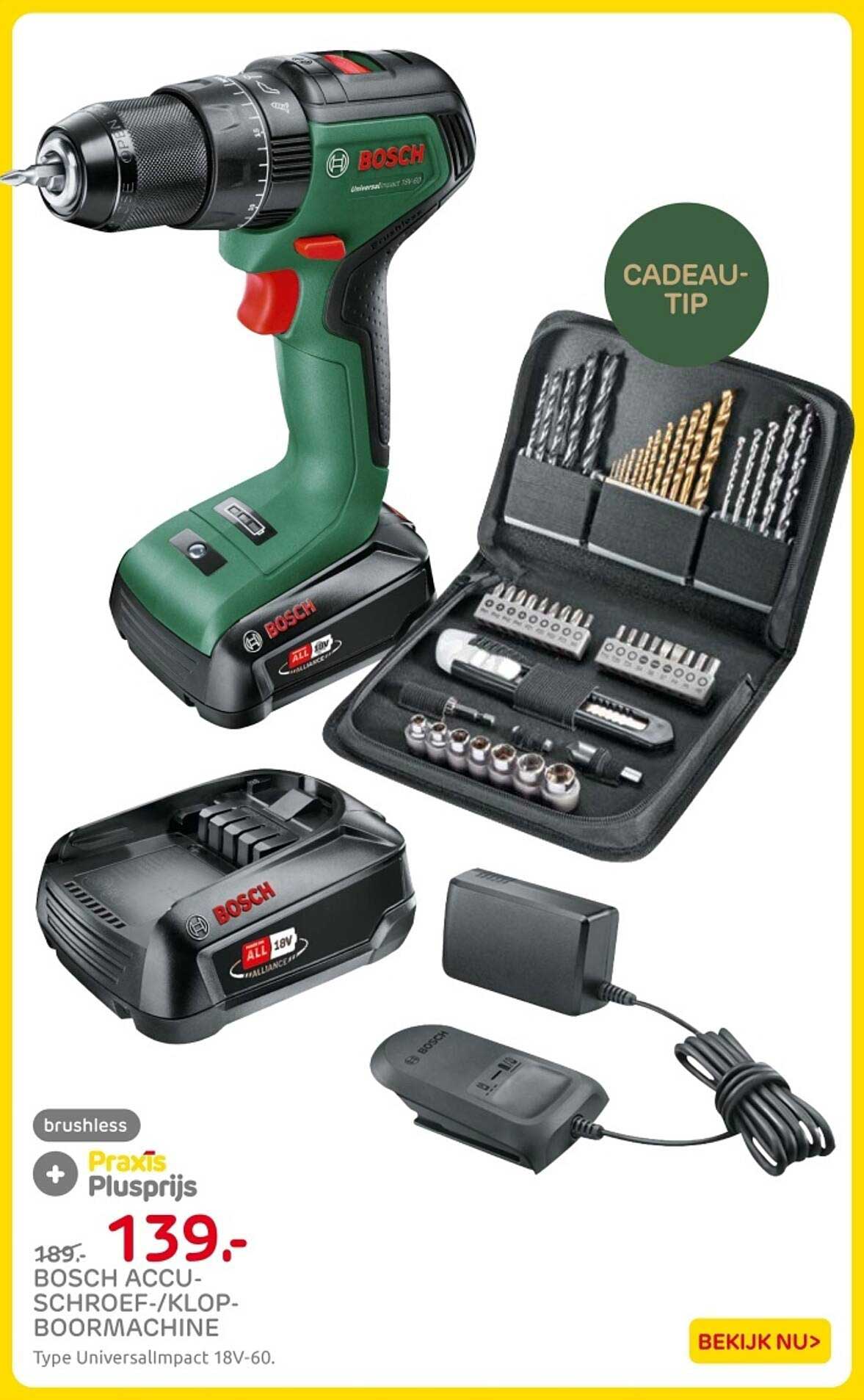 Bosch Accu-Schroef-/Klop-Boormachine Type Universalimpact 18V-60 ...