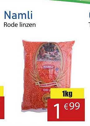 Namli Rode Linzen Aanbieding bij Tanger Markt - FolderFeest.nl