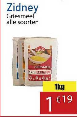 Zidney Griesmeel Alle Soorten 1Kg Aanbieding bij Tanger Markt ...