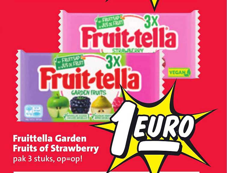 Fruittella Garden Fruits Of Strawberry aanbieding bij Nettorama