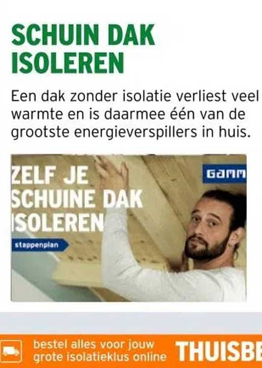 Schuin Dak Isoleren Aanbieding bij GAMMA - FolderFeest.nl