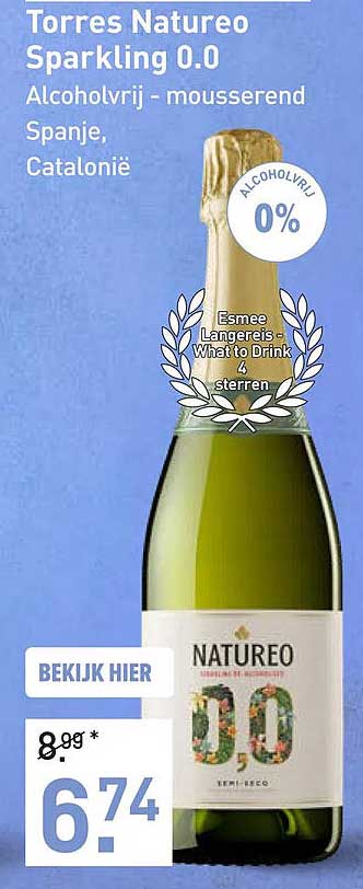 Torres Natureo Sparkling 0.0 aanbieding bij Gall & Gall