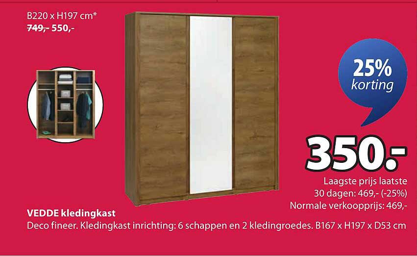Vedde Kledingkast Aanbieding bij Jysk - FolderFeest.nl