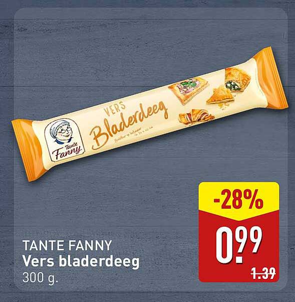 Tante Fanny Vers Bladerdeeg Aanbieding bij ALDI - FolderFeest.nl