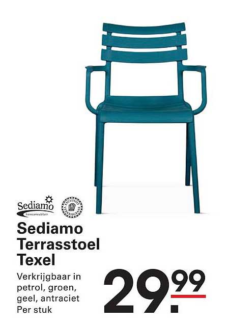 Sediamo Terrasstoel Texel Aanbieding bij Sligro - FolderFeest.nl