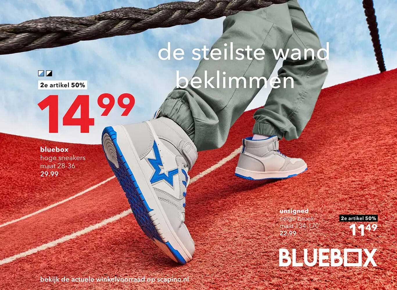 Bluebox Hoge Sneakers Aanbieding bij Scapino - FolderFeest.nl
