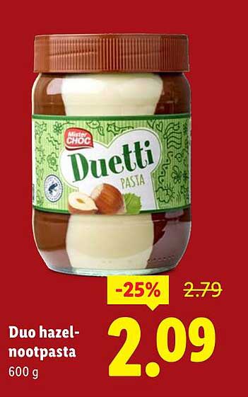 Duo Hazelnootpasta Aanbieding bij Lidl - FolderFeest.nl