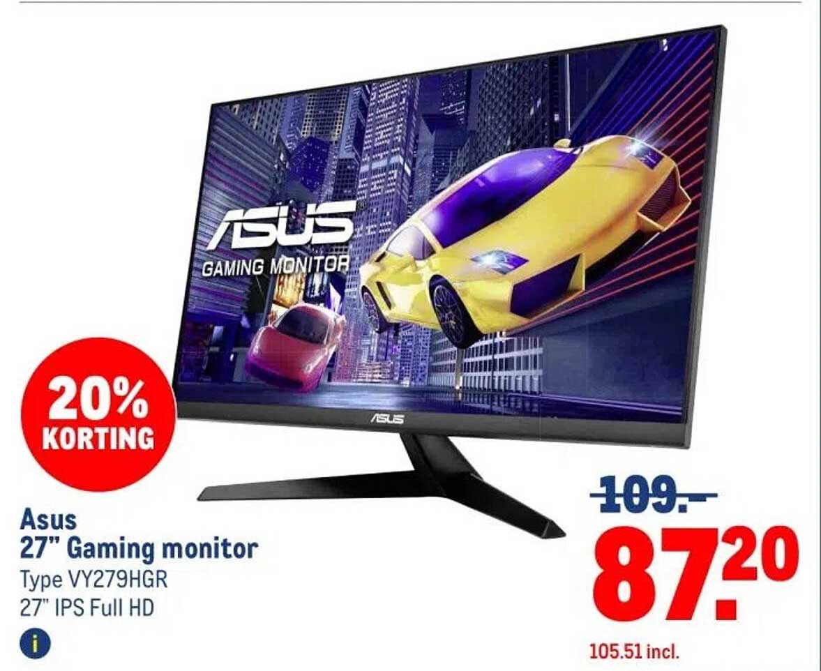 Asus 27" Gaming Monitor aanbieding bij Makro
