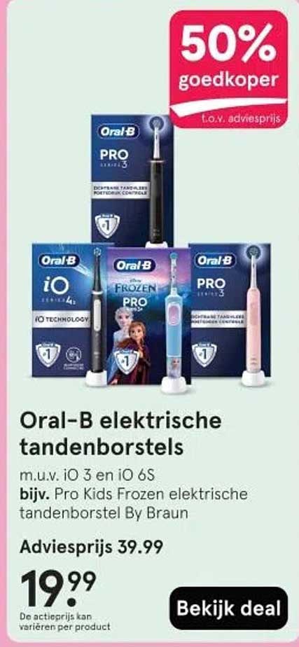 Oral-B Elektrische Tandenborstels M.u.v. Io 3 En Io 6S Bijv. Pro Kids ...