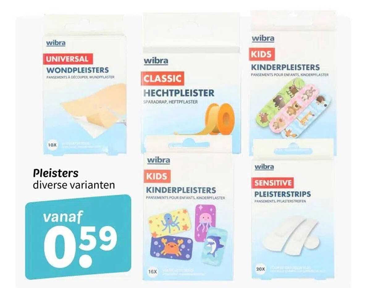 Pleisters Diverse Varianten aanbieding bij Wibra