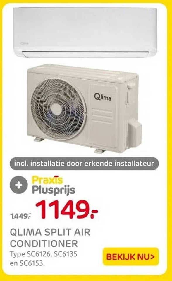 Qlima Split Air Conditioner aanbieding bij Praxis
