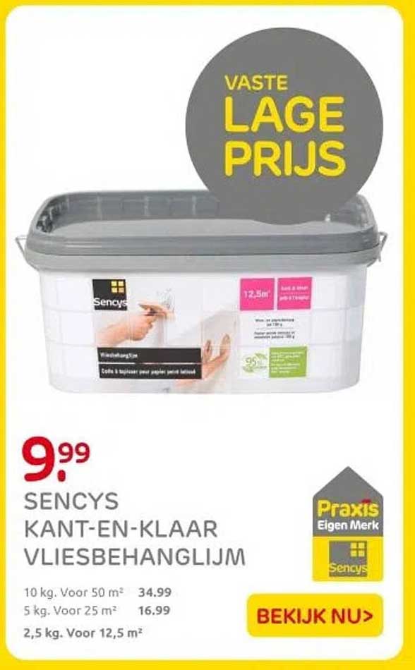 Sencys Kant-En-Klaar Vliesbehanglijm aanbieding bij Praxis