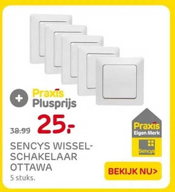 Sencys Wissel-Schakelaar Ottawa aanbieding bij Praxis