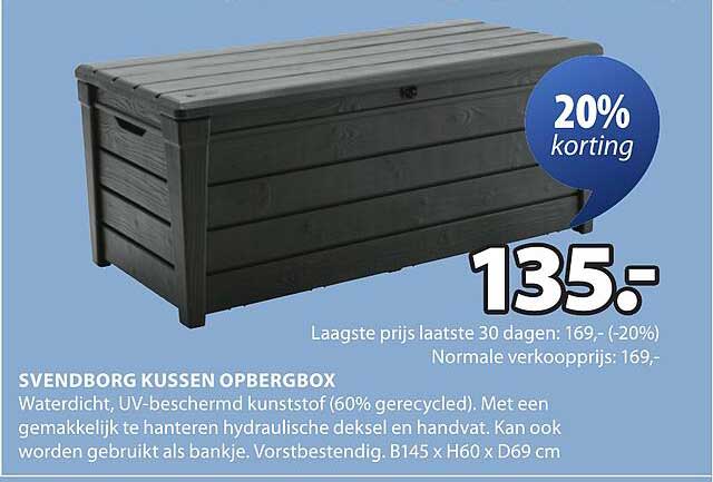 Svendborg Kussen Opbergbox Aanbieding bij Jysk - FolderFeest.nl