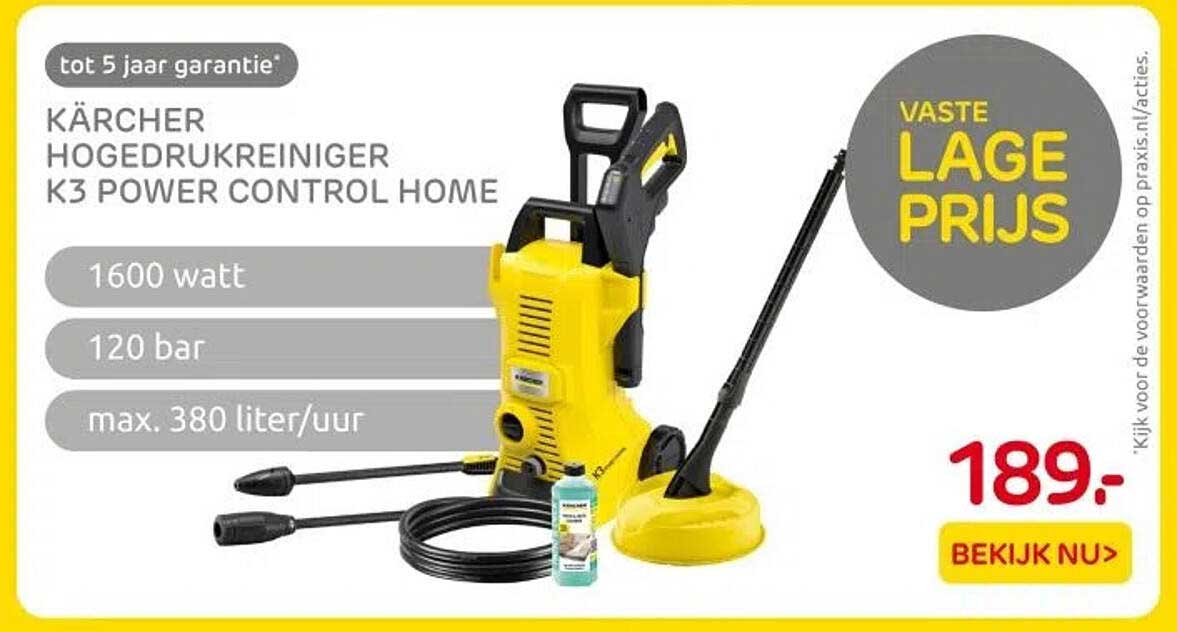 Kärcher Hogedrukreiniger K3 Power Control Home Aanbieding bij Praxis ...