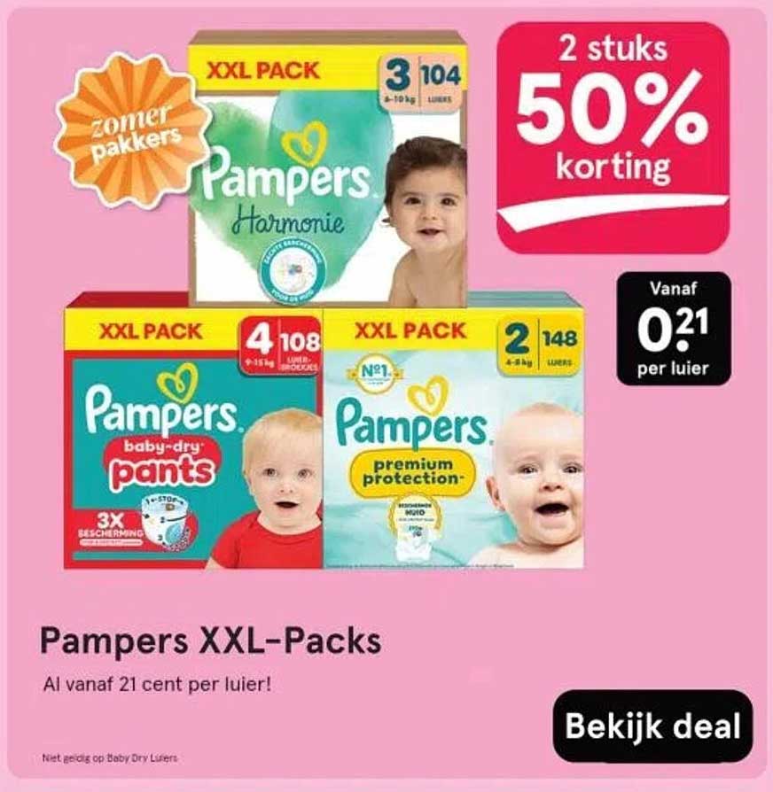 Pampers Xxl-Packs Aanbieding bij Etos - FolderFeest.nl