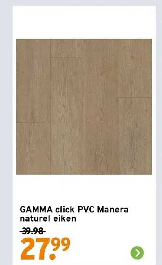Gamma Click Pvc Manera Naturel Eiken Aanbieding bij GAMMA - FolderFeest.nl