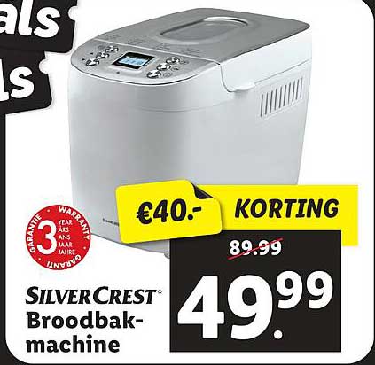 Silvercrest Broodbak-Machine aanbieding bij Lidl