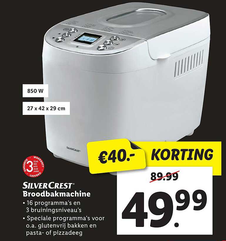Silvercrest Broodbakmachine aanbieding bij Lidl