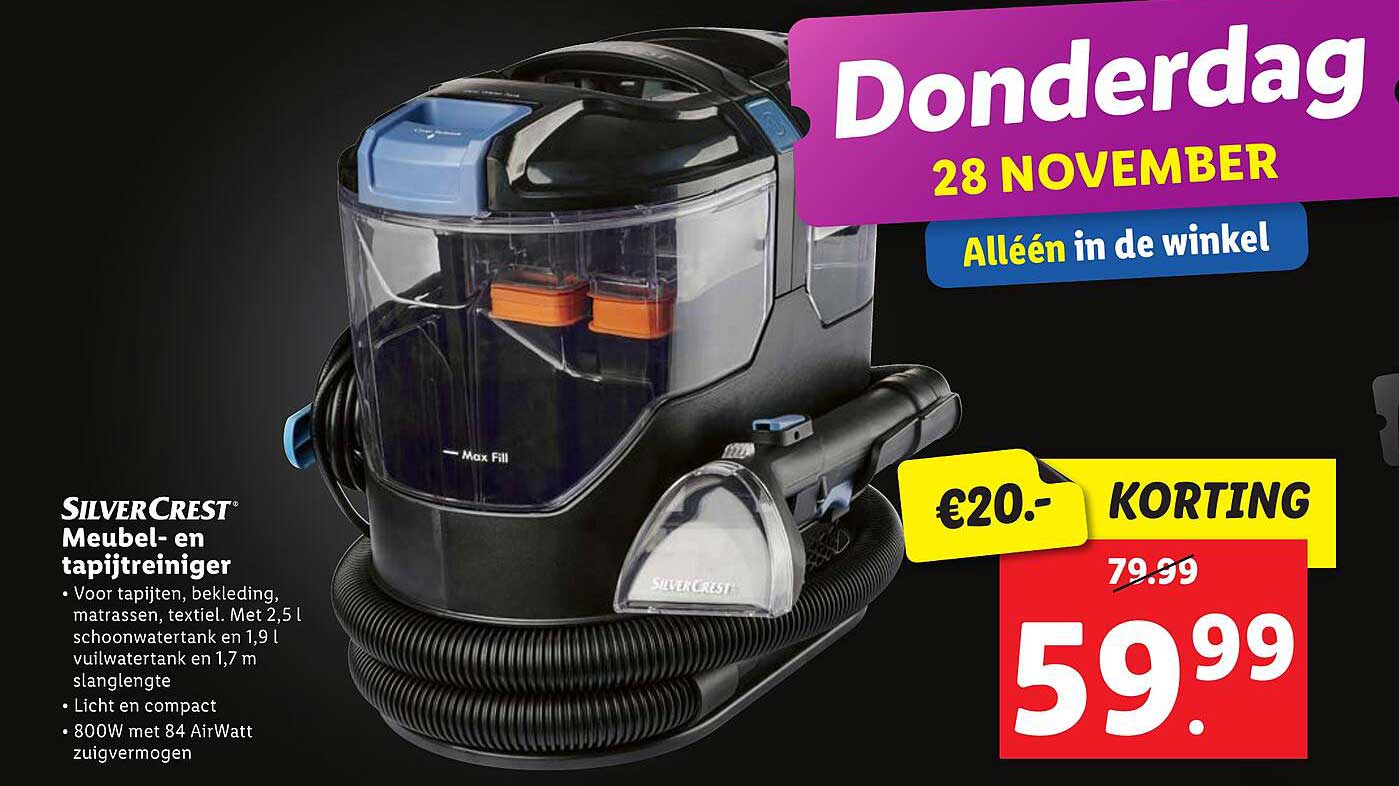 Silvercrest Meubel- En Tapijtreiniger Aanbieding bij Lidl - FolderFeest.nl