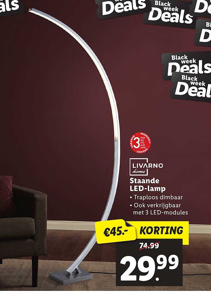 Staande Led-Lamp aanbieding bij Lidl