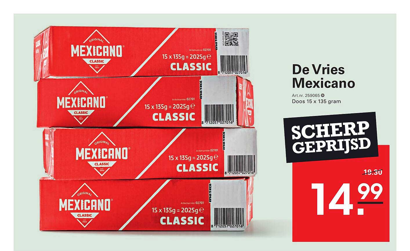 De Vries Mexicano Aanbieding bij Sligro - FolderFeest.nl