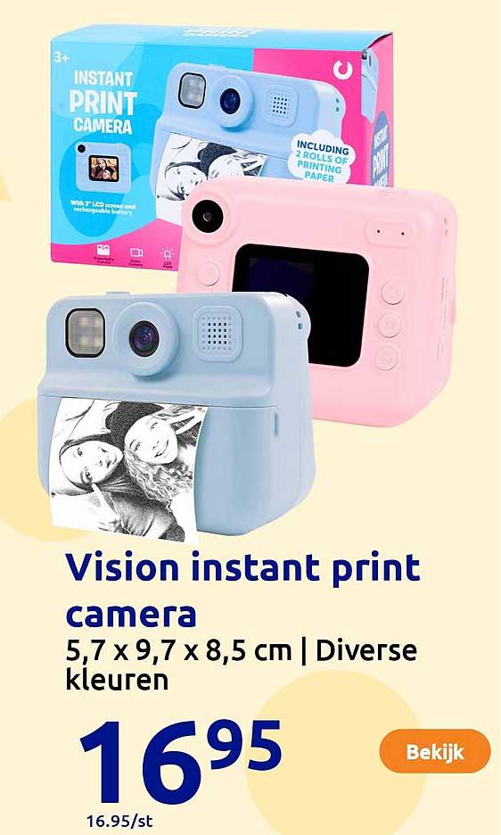 Vision Instant Print Camera Aanbieding bij Action - FolderFeest.nl