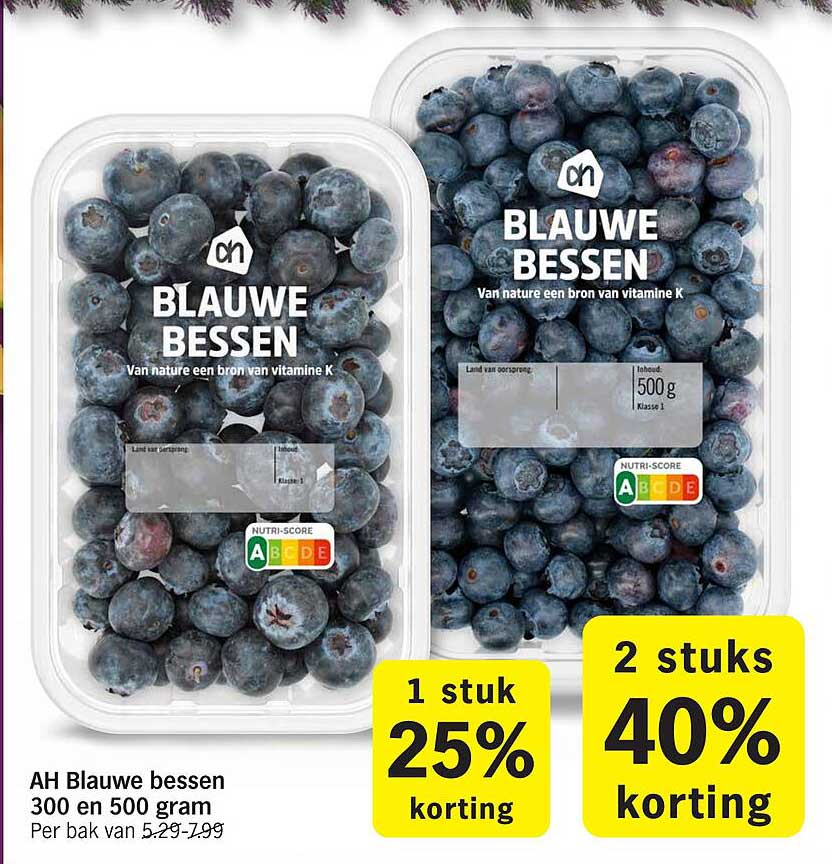 Blauwe Bessen aanbieding bij Albert Heijn