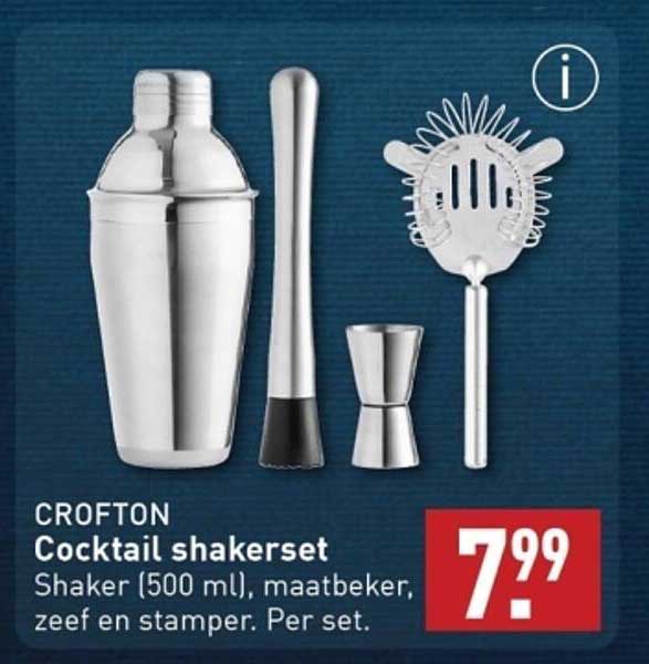 Crofton Cocktail Shakerset aanbieding bij ALDI