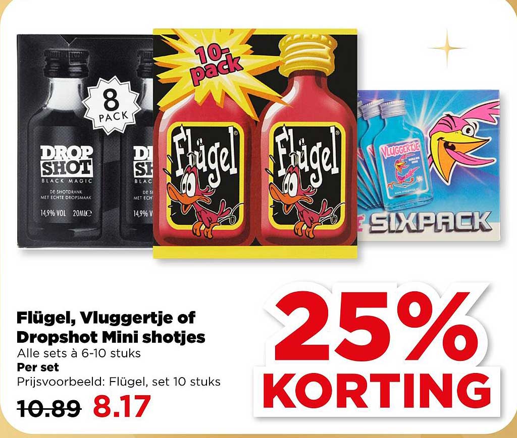 Flügel, Vluggetje Of Dropshot Mini Shotjes aanbieding bij PLUS