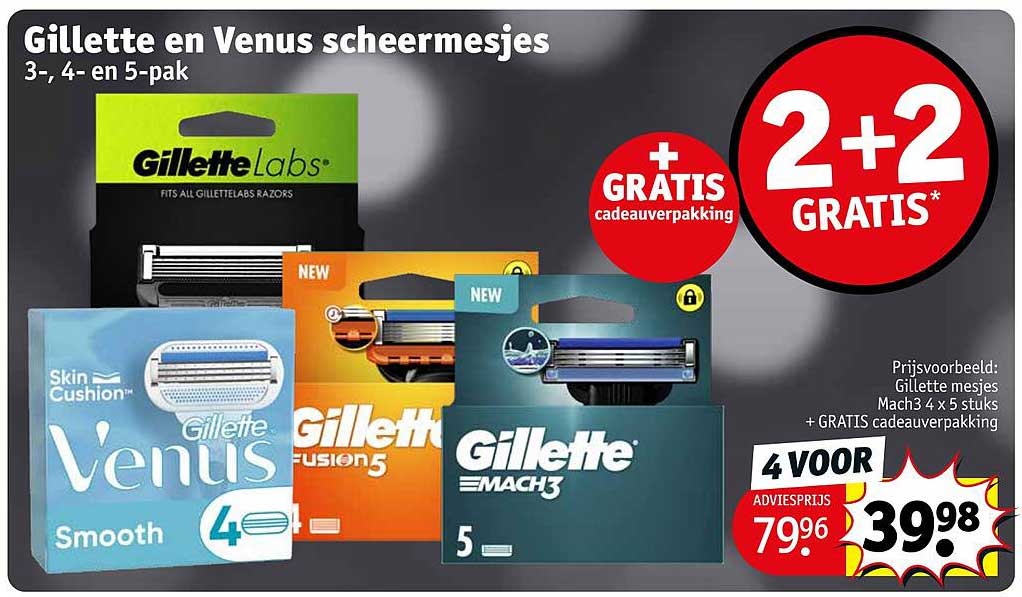 Gillette En Venus Scheermesjes aanbieding bij Kruidvat