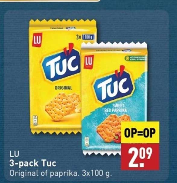 Lu 3-Pack Tuc aanbieding bij ALDI