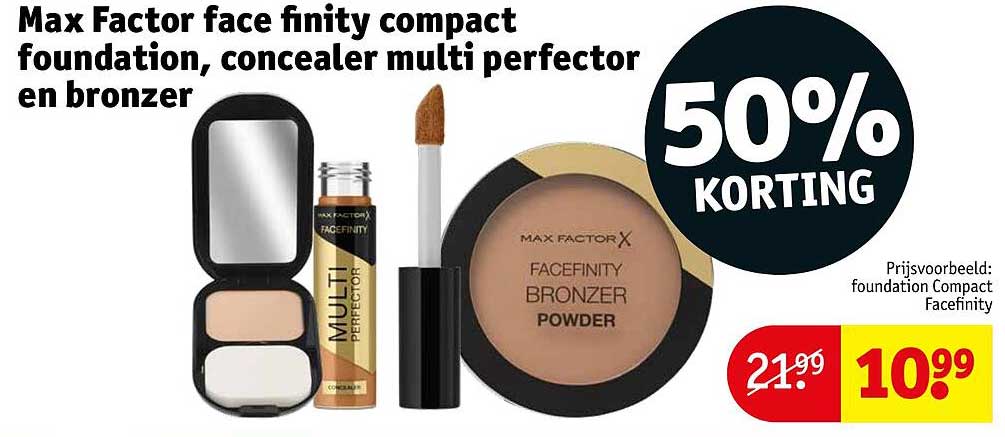 Max Factor Face Finity Compact Foundation, Concealer Multi Perfector En ...