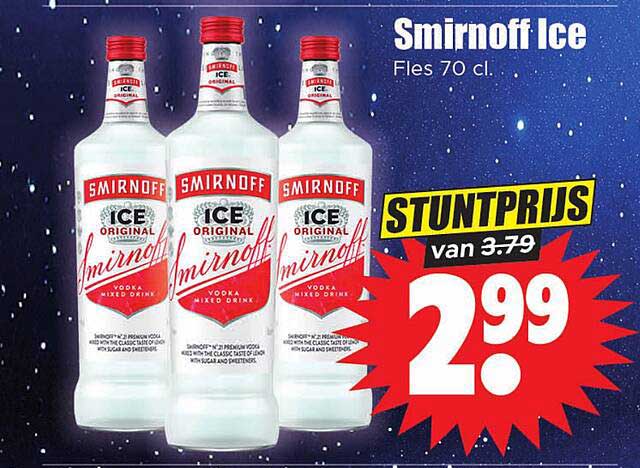 Smirnoff Ice Fles 70 Cl. aanbieding bij Dirk