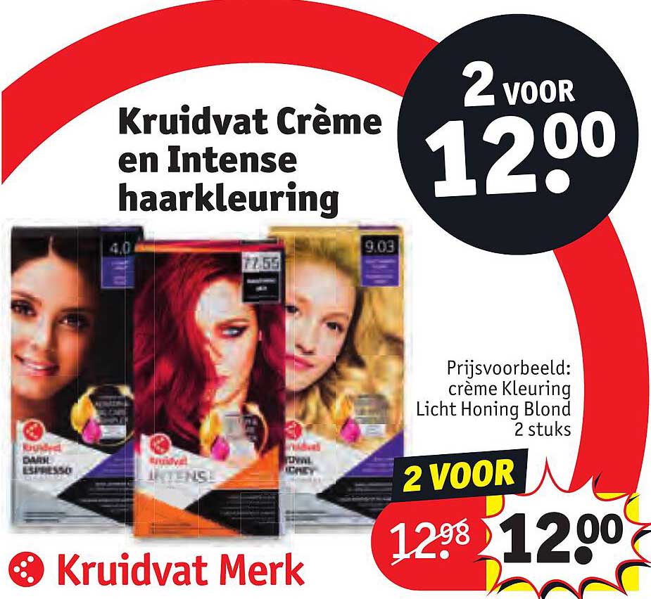 Kruidvat Crème En Intense Haarverf aanbieding bij Kruidvat