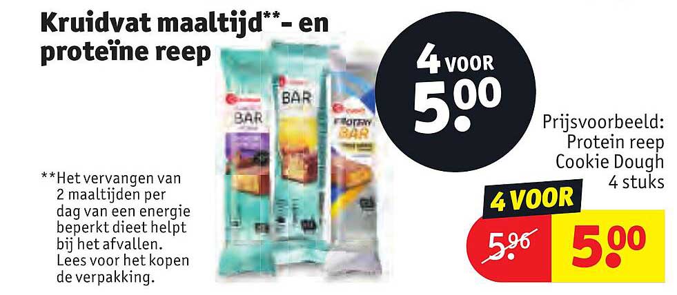 Kruidvat Maaltijd** - En Proteïne Reep Aanbieding bij Kruidvat ...