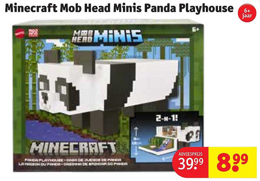 Minecraft Mob Head Minis Panda Playhouse aanbieding bij Kruidvat