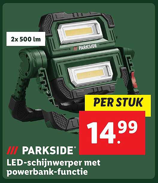 Parkside Led-Schijnwerper Met Powerbank-Functie aanbieding bij Lidl