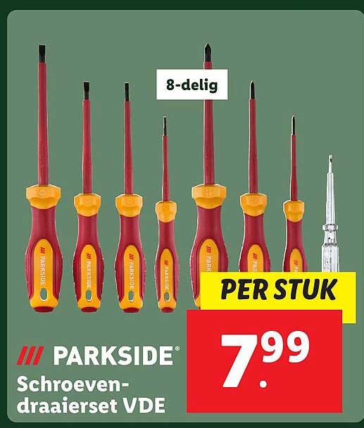 Parkside Schroevendraaierset Vde aanbieding bij Lidl
