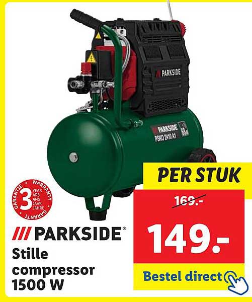 Parkside Stille Compressor 1500 W aanbieding bij Lidl
