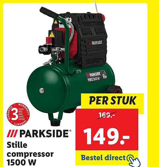 Parkside Stille Compressor 1500 W aanbieding bij Lidl