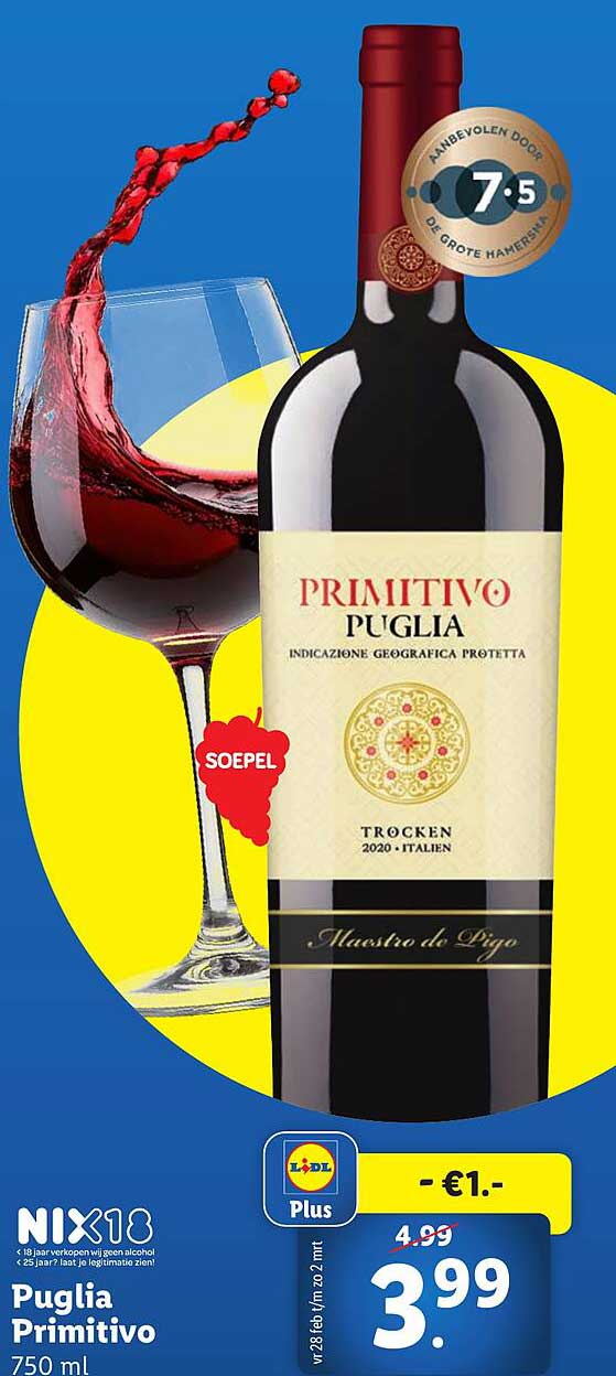 Primitivo Puglia aanbieding bij Lidl