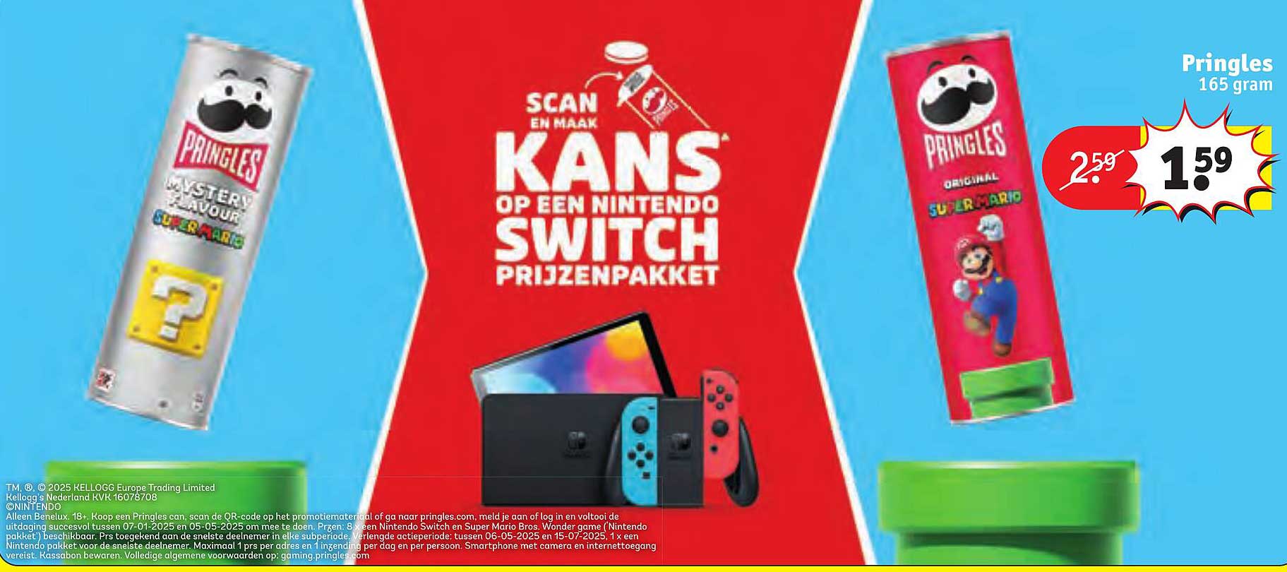 Pringles Kans Op Een Nintendo Switch Prijsenpakket aanbieding bij Kruidvat